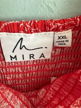 Dresses | Nwt Mira Red Lobster Print Smocked Bodice Tiered Sundress Xxl ...